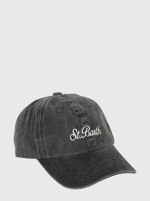 MC2 SAINT BARTH Cotton Baseball Cap With Embroidered Logo - Black