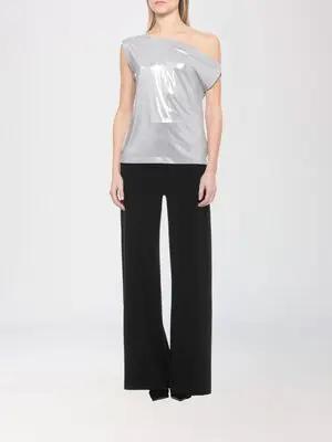 Norma Kamali Asymmetric Laminated Polyester Top