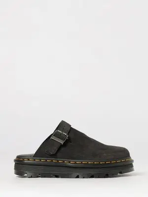 Dr. Martens Zebzag Suede Mules With Adjustable Strap - Black