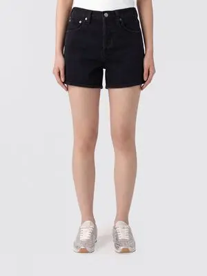 AGOLDE High-waisted Denim Shorts In Cotton With Five-pocket Design - Black