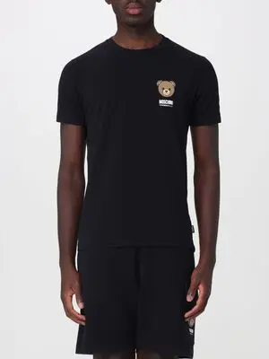 Moschino Teddy Bear Print Cotton T-shirt With Logo - Black
