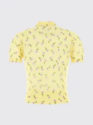 JIL SANDER Floral Cotton Blend Polo Shirt