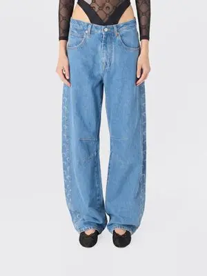 MARINE SERRE Low-rise Baggy Jeans - Blue