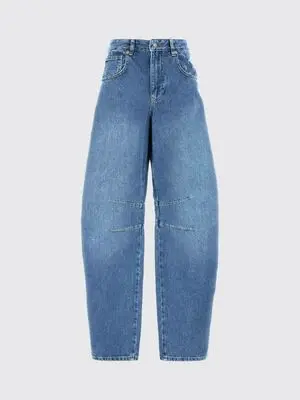 MARINE SERRE Low-rise Baggy Jeans In Cotton Denim