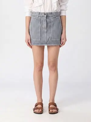 Isabel Marant Étoile Striped Denim Mini Skirt - Blue