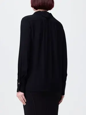 Elisabetta Franchi Draped Shirt With Gold Clasp Detail