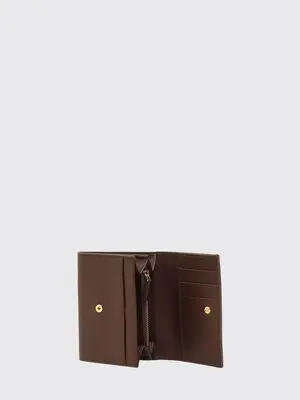 Orciani Leather Bifold Wallet With Flap And Monogram Print