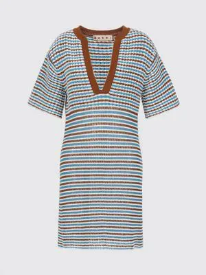 Marni Crochet Knit Mini Dress - Brown