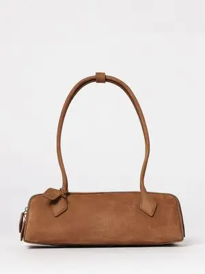 Alaïa Le Teckel Medium Shoulder Bag In Calfskin And Nubuck - Brown