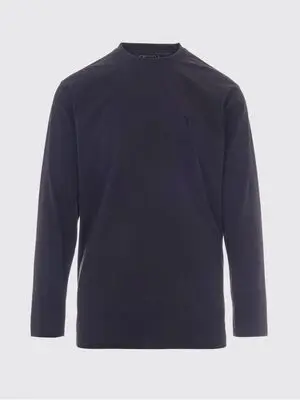 Y3 Crewneck Long-sleeved Cotton T-shirt With Tone-on-tone Logo