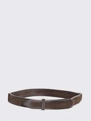 Orciani Nobuckle Suede Calfskin Leather Belt For - Brown