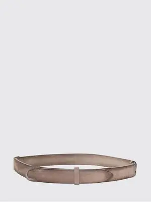 Orciani Suede Calfskin Leather Belt - Mud