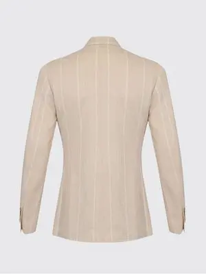 Eleventy Double Breasted Striped Blazer