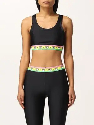 CHIARA FERRAGNI Cropped Top With Logomania Band