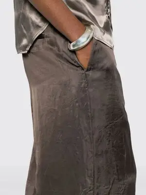 Rick Owens Wide-leg Cupro Trousers - Brown
