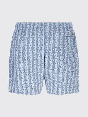 Lacoste Graphic Print Nylon Swim Shorts With Elasticated Waist