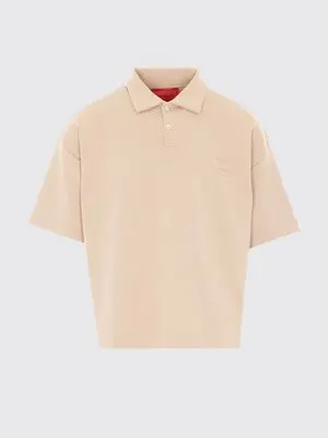 VISION OF SUPER Short-sleeved Cotton Polo Shirt With Two-button Placket