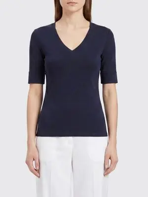 Ralph Lauren V-neck Stretch Cotton T-shirt - Blue