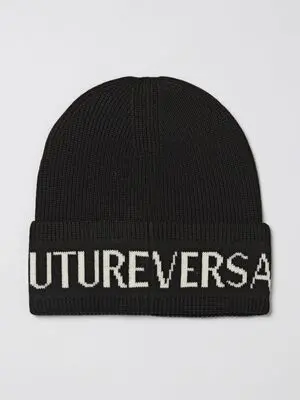 Versace Ribbed Beanie With Logo