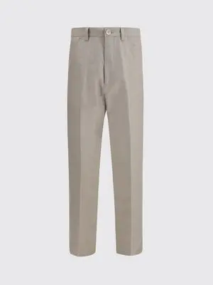 Brunello Cucinelli Cotton And Linen Chino Trousers - Brown