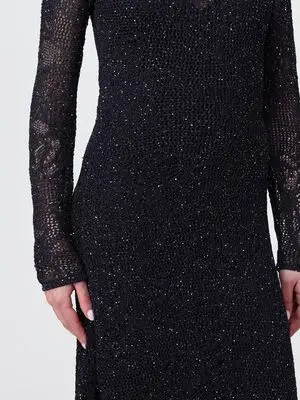 Fabiana Filippi Sequined Long Sleeve Knit Dress