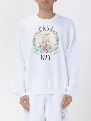 Casablanca Printed Cotton Crewneck Sweatshirt
