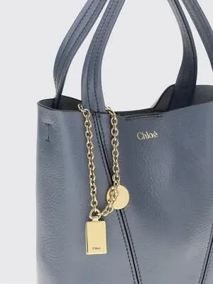 Chloé Mini Bag With Gold Tone Chain - Blue