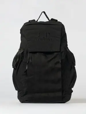 C.P. COMPANY Plain Paper Touch Mixed Polyamide Backpack - Black