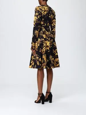 Versace Long Sleeve Printed Dress