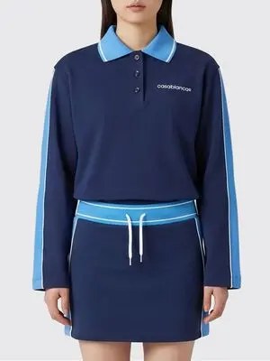 Casablanca Long Sleeve Cotton Polo Shirt
