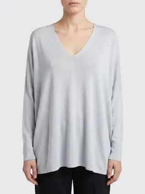 Avant Toi Silk V-neck Sweater - Blue