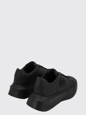 Philipp Plein Low-top Leather Sneakers With Hexagon Logo And Platform Sole - Black 1