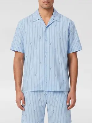 Lacoste Striped Cotton Casual Shirt - Gnawed Blue
