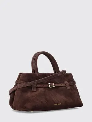 Manu Atelier Le Cambon 25 Suede Handbag With Shoulder Strap