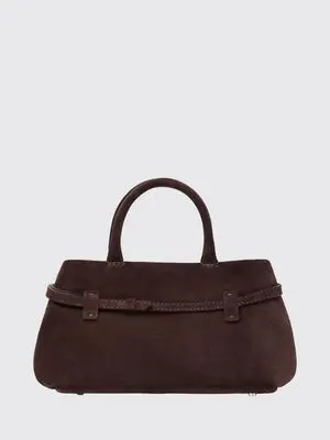 Manu Atelier Le Cambon 25 Suede Handbag With Shoulder Strap