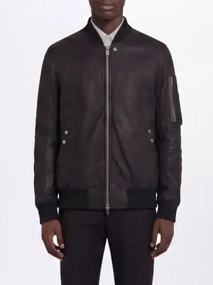 Rick Owens Lambskin Leather Bomber Jacket - Black