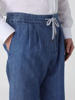 Brunello Cucinelli Tailored Trousers With Drawstring Waist - Blue