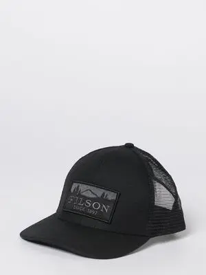 Filson Logger Cotton And Mesh Nylon Hat - Black