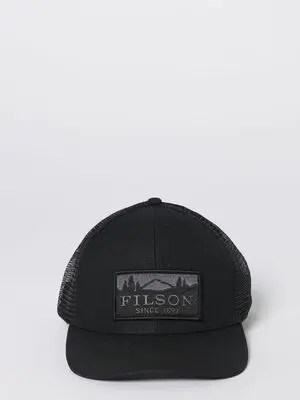 Filson Logger Cotton And Mesh Nylon Hat - Black