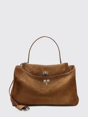 Balenciaga Suede Shoulder Bag - Camel