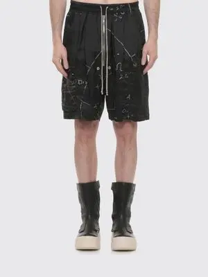 Rick Owens Printed Viscose Blend Cargo Shorts - Black