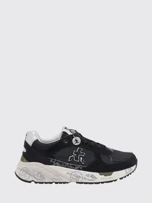 Premiata Mased Suede And Nylon Sneakers - Black