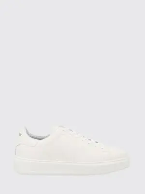 Woolrich Low-top Sneakers In Smooth Leather With Padded Ankle And Rear Logo - White