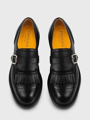 DOUCAL'S Brogues With Buckle And Fringe Detailing