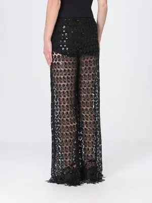 H COUTURE Hanita High-waisted Straight Lace Trousers With Sequins
