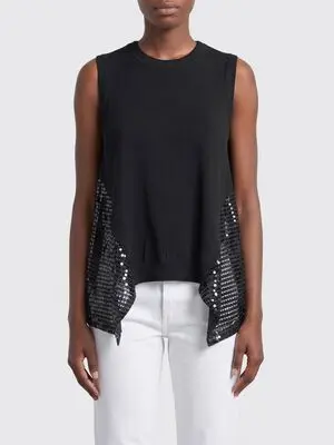 MEIMEIJ Sleeveless Cotton Top With Sequins - Black