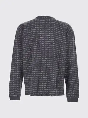 ERL Long-sleeved Cotton T-shirt With Contrast Logo Print