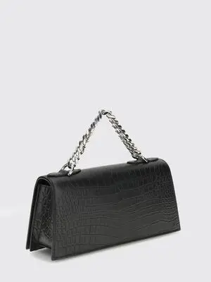 Alexander McQueen Jewelled Croc Print Leather Bag - Black