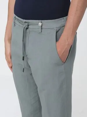 MYTHS Linen Blend Drawstring Trousers Pt Torino - Sage