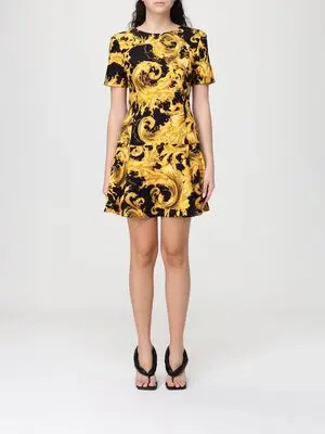 Versace Printed Short Sleeve Dress